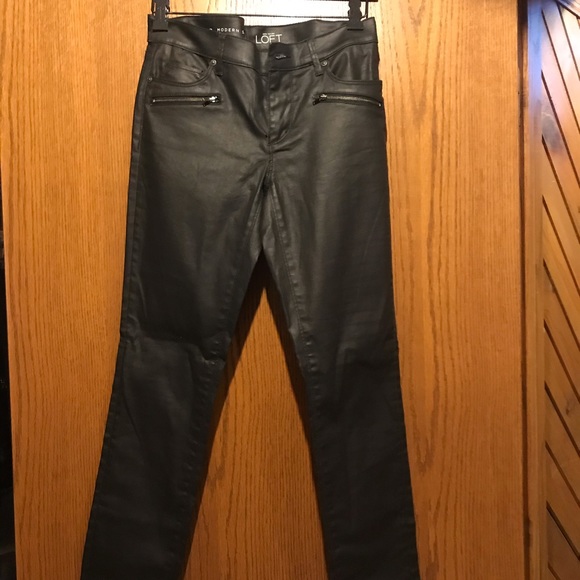 LOFT | Jeans | Loft Modern Skinny Flax Leather Pants | Poshmark